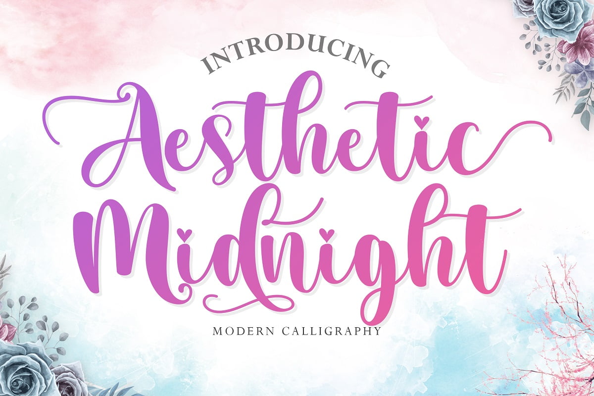 Aesthetic Midnight Font - Cool Fonts Guru
