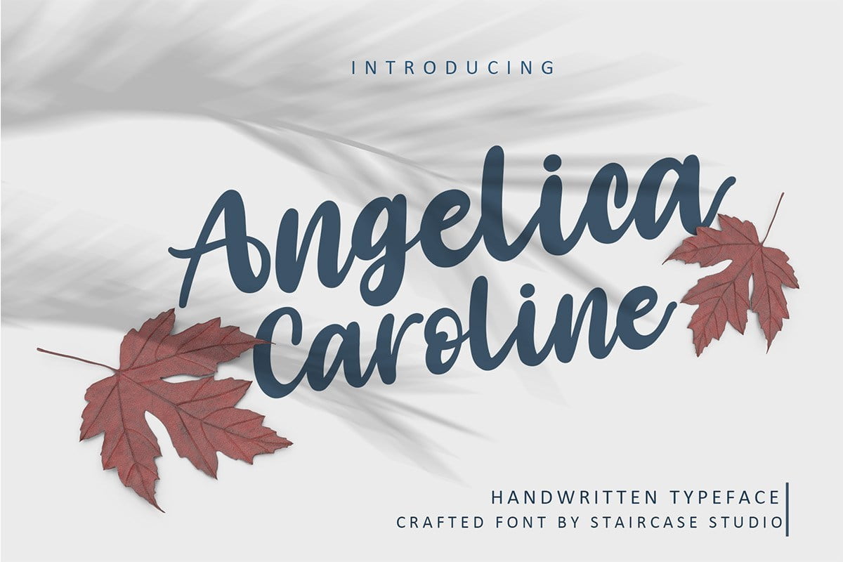Angelica Caroline Handwritten Script Typeface Font - Cool Fonts Guru