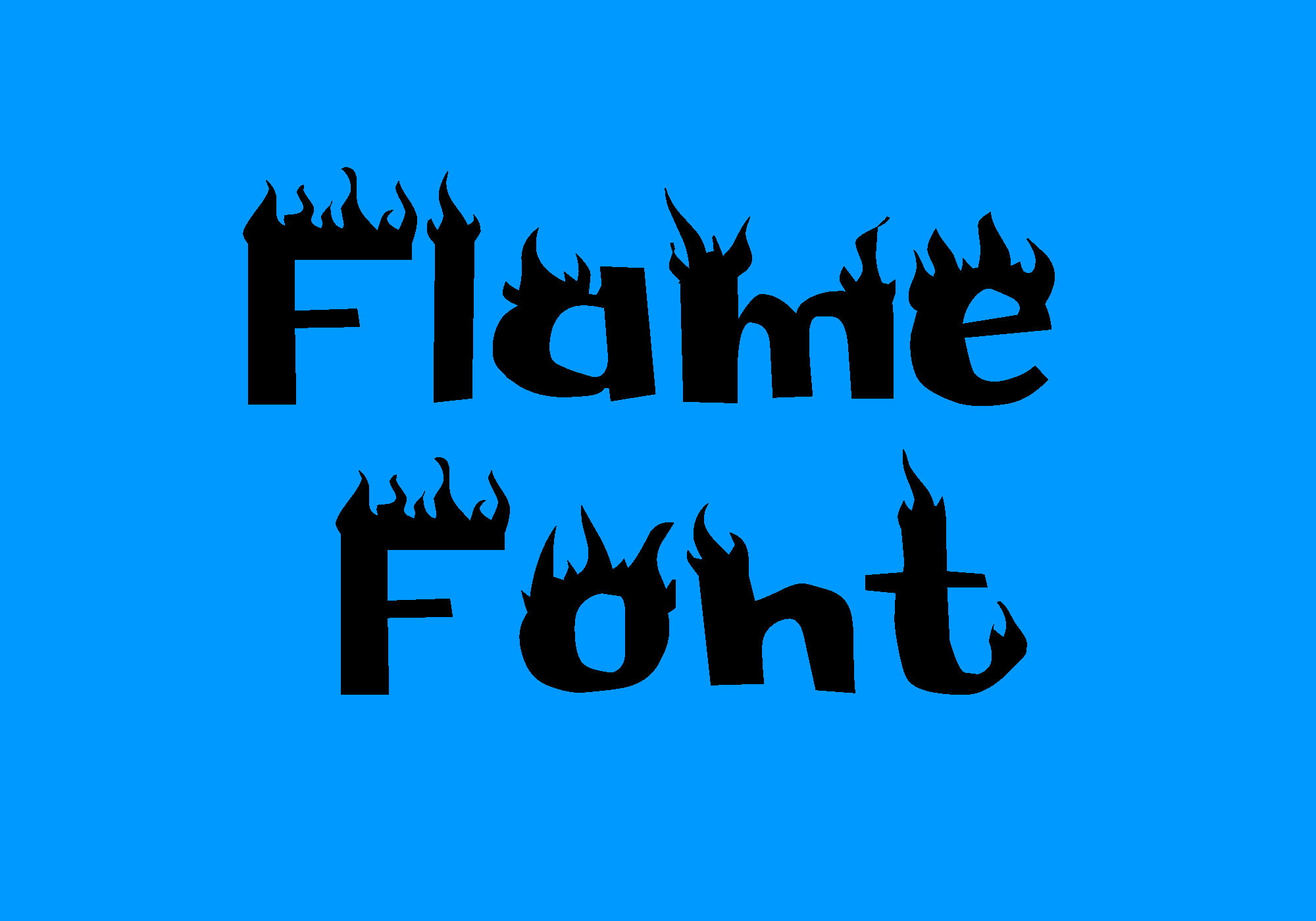 Flame Font - Cool Fonts Guru