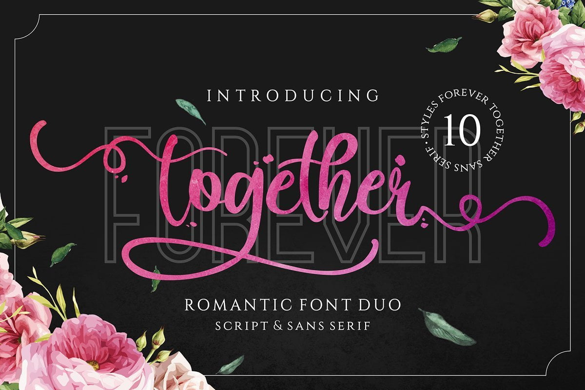 Forever Together Romantic Duo Font - Cool Fonts Guru
