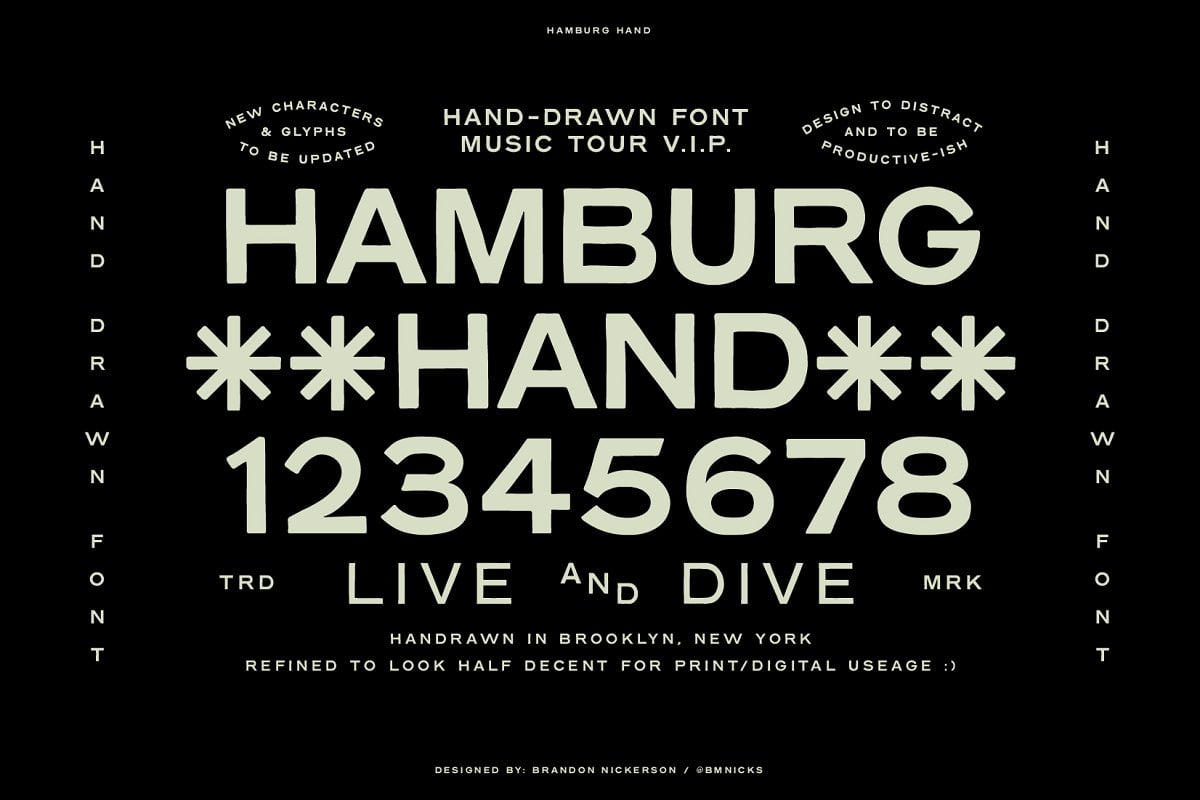 Hamburg Hand Font - Cool Fonts Guru