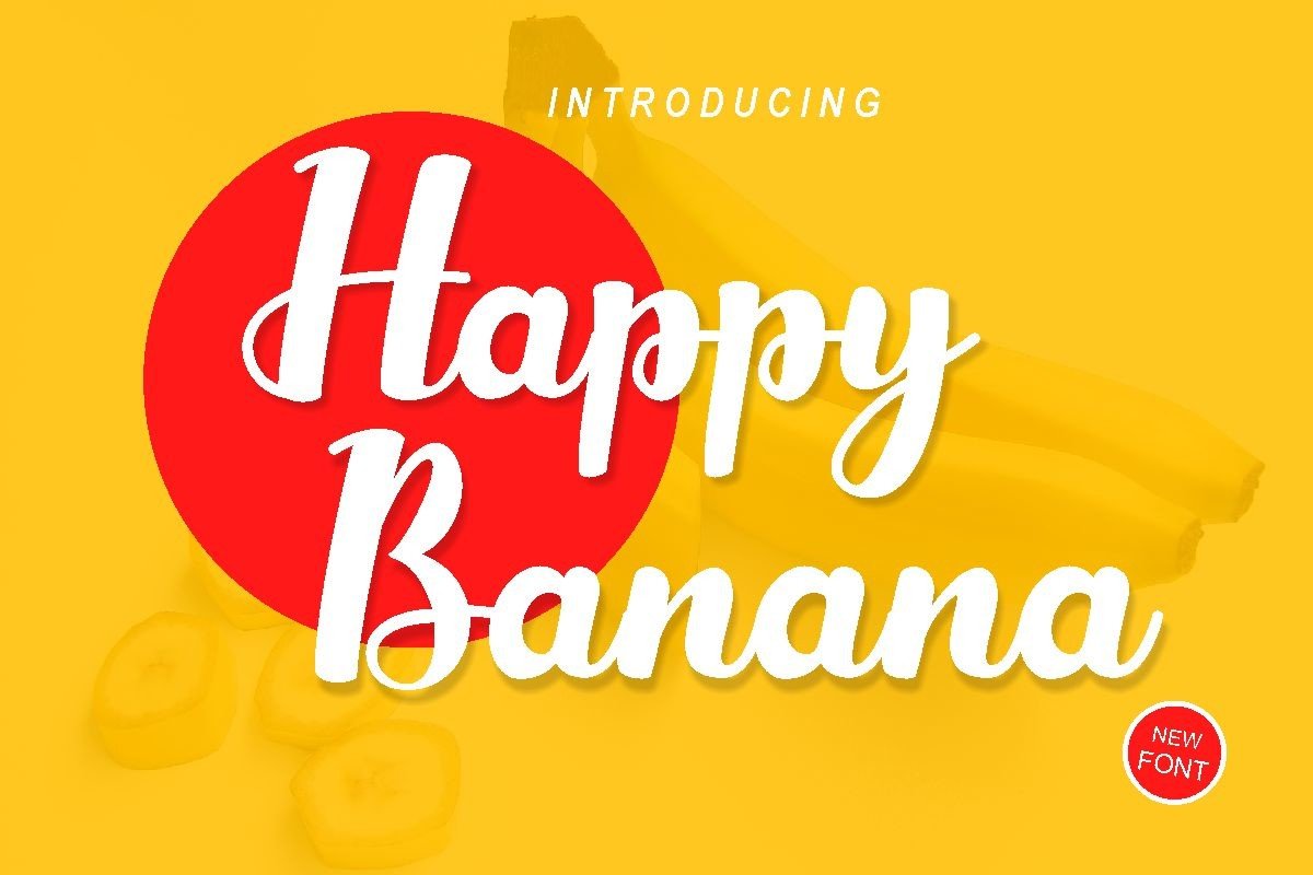 Happy Banana Font - Cool Fonts Guru