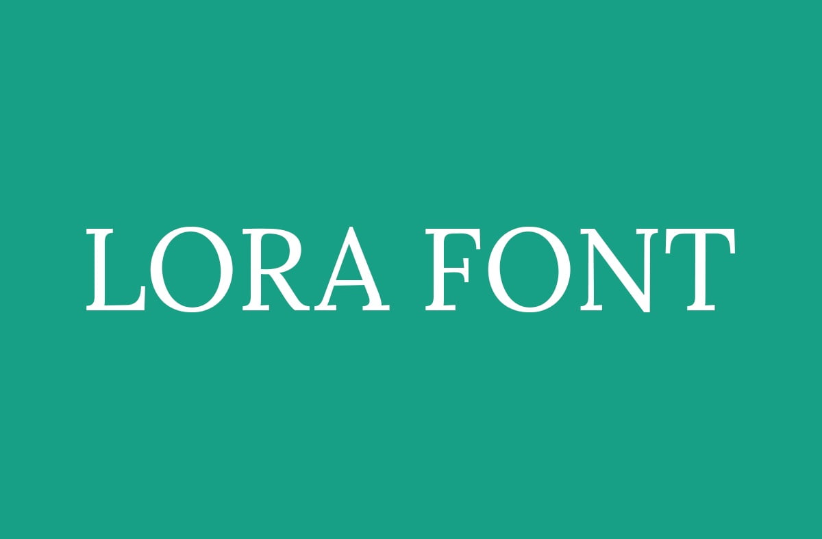 Lora Font - Cool Fonts Guru