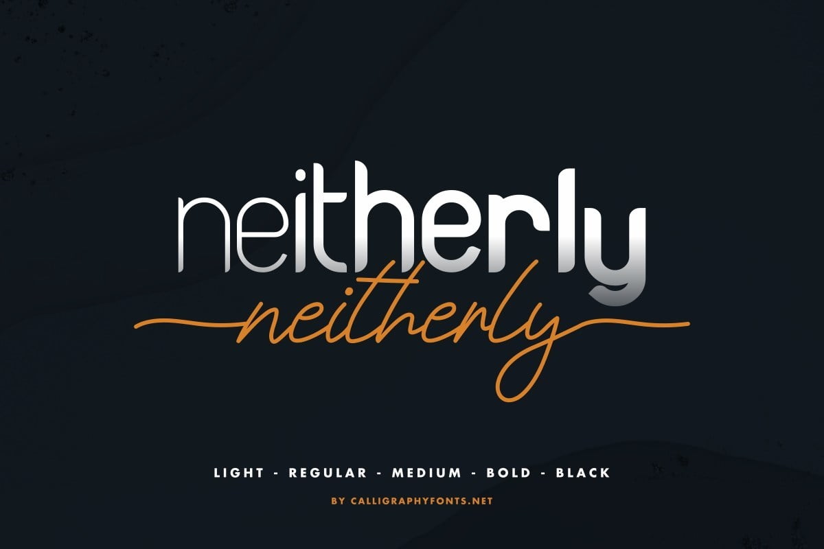 Neitherly Duo Font - Cool Fonts Guru