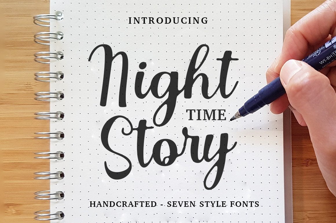 Night Time Story Font - Cool Fonts Guru