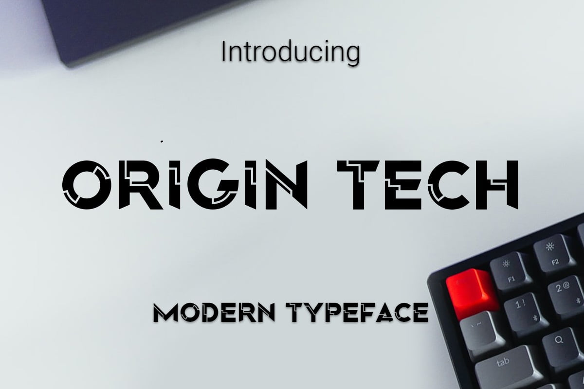 Origin Tech Font - Cool Fonts Guru
