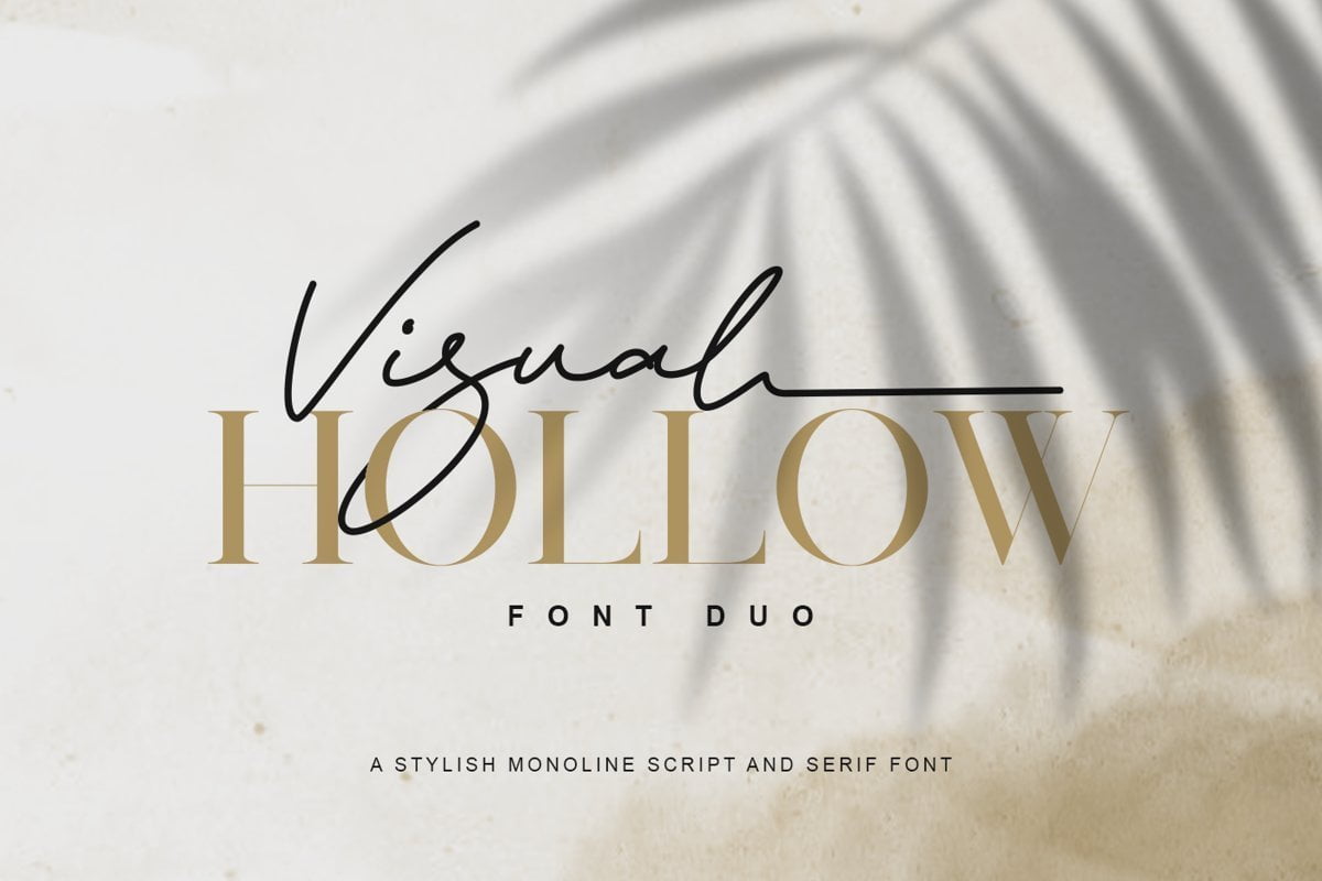 Visual Hollow Serif Duo Font - Cool Fonts Guru